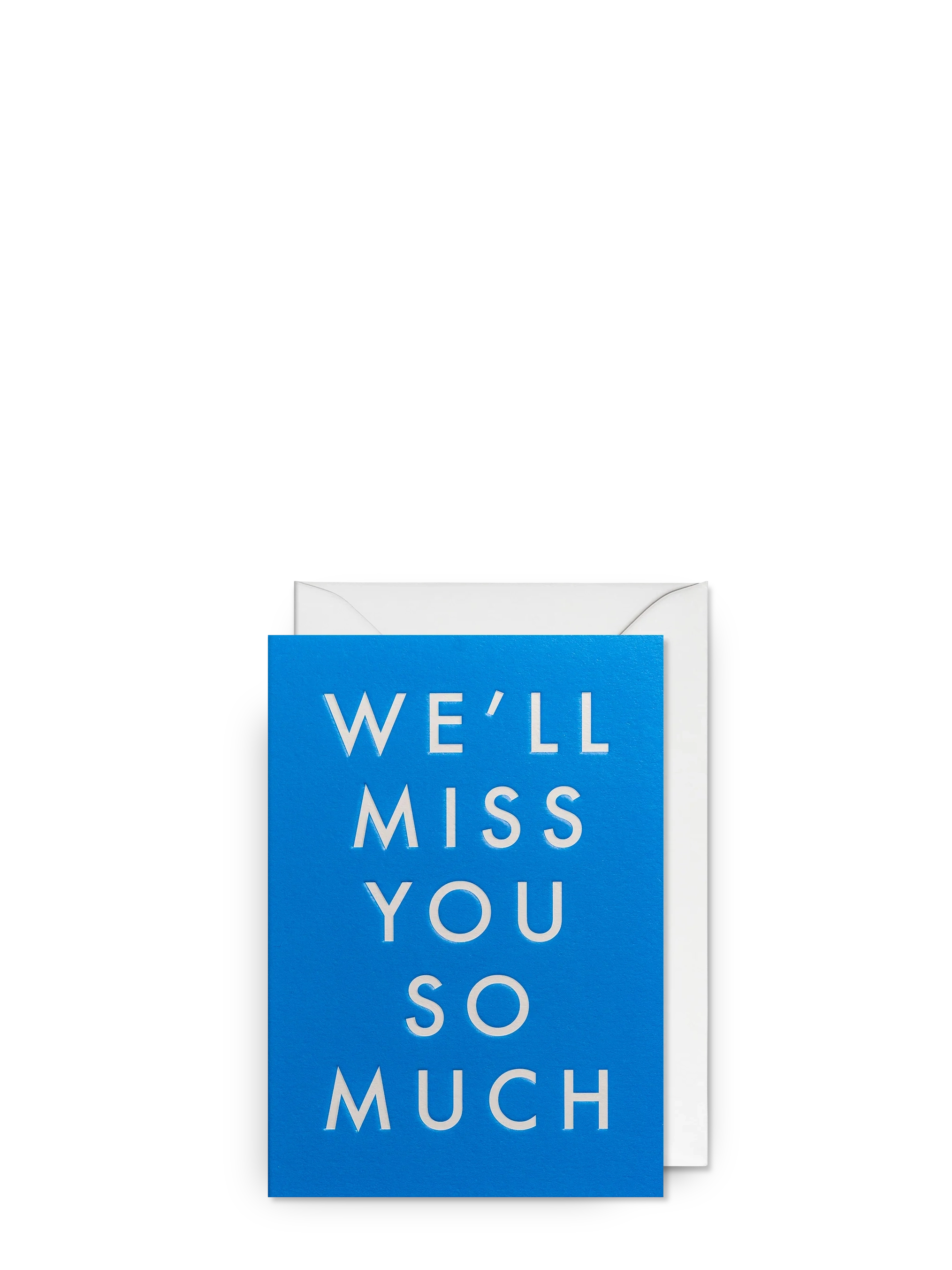 We'll miss you blue farewell card – My o My