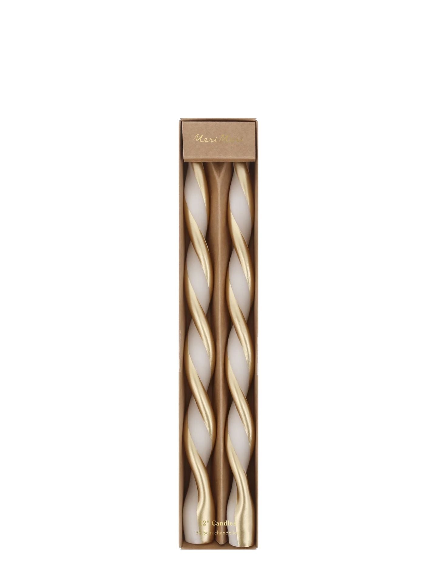 Meri Meri: Gold stripe twist candles