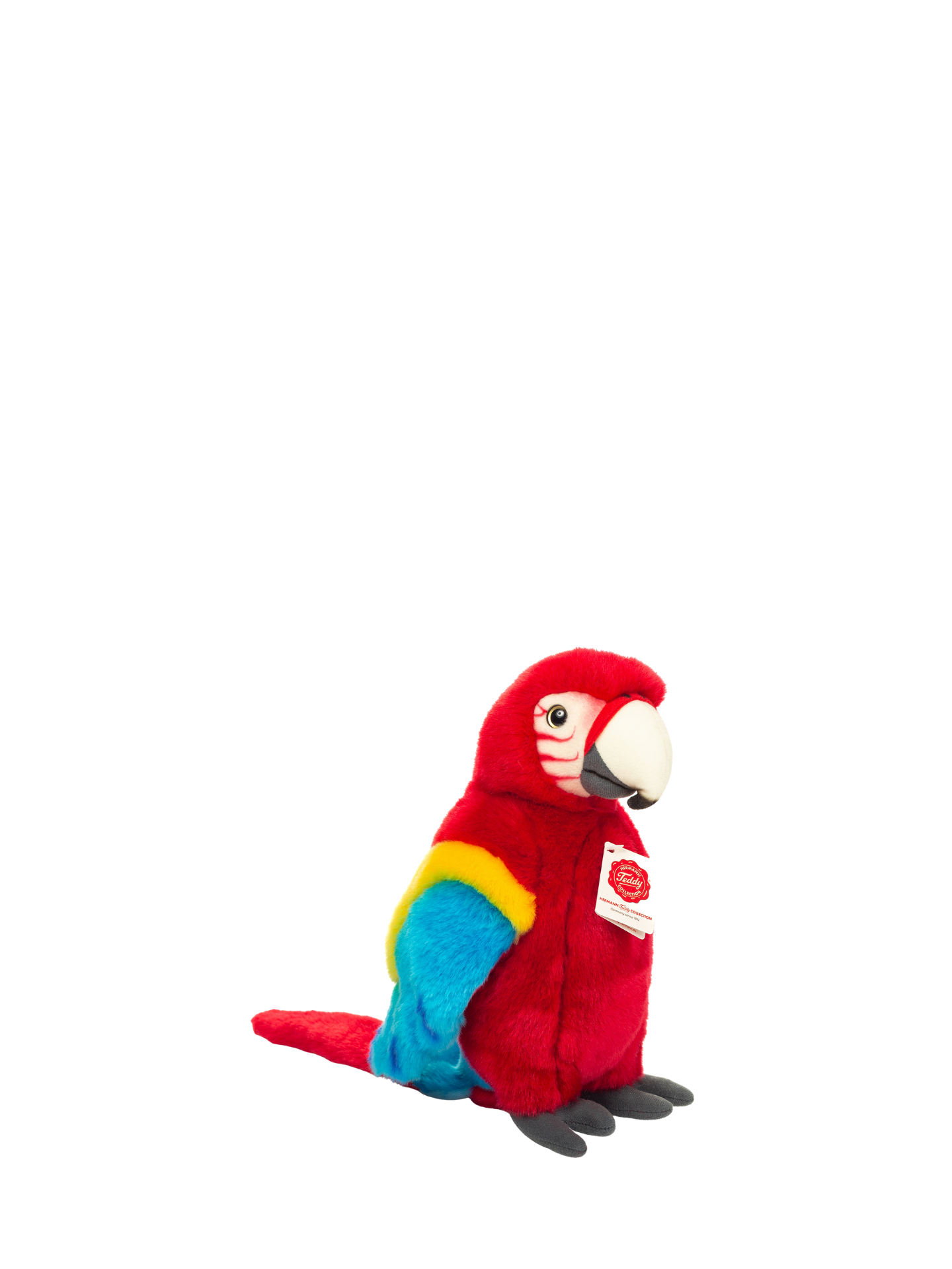 Teddy Hermann: Macaw scarlet soft toy (27 cm) – My o My
